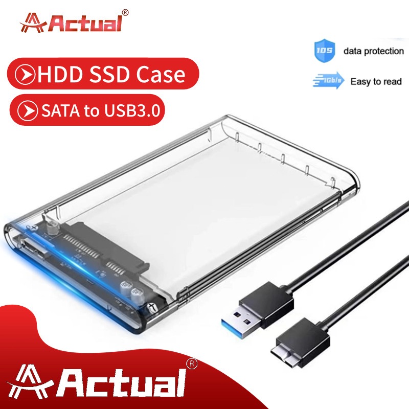 Actual HDD Enclosure 2.5 Enclosure SDD and HDD Enclosure Case USB3.0 To ...