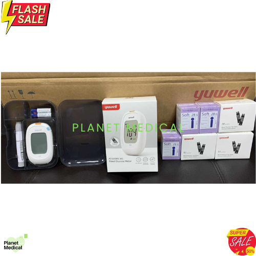 Yuwell Accusure 582 B l o o d Glucose Meter Set FREE STRIPS (Complete ...