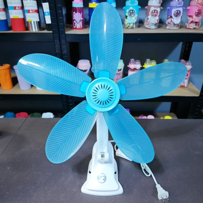 KUKU F-690 Big Size Table Clip Fan 5 Blades Mini Home Electric Fan ...
