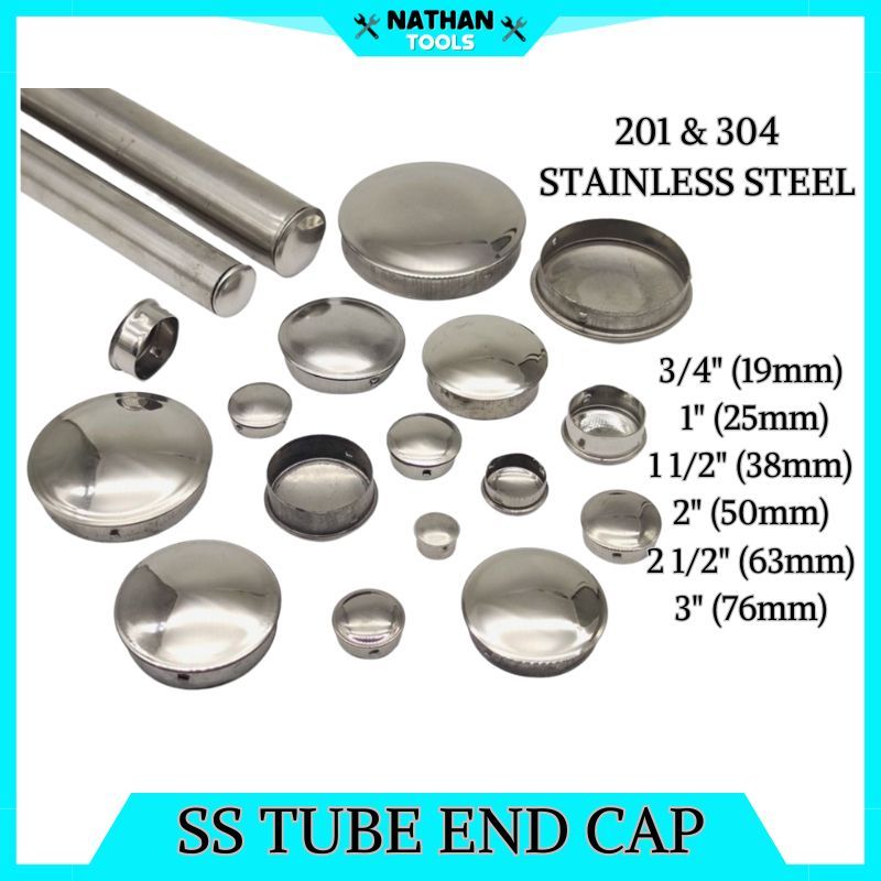 1PC Stainless End Cap Tube Cover Tubular Square Tube Round Tube ...