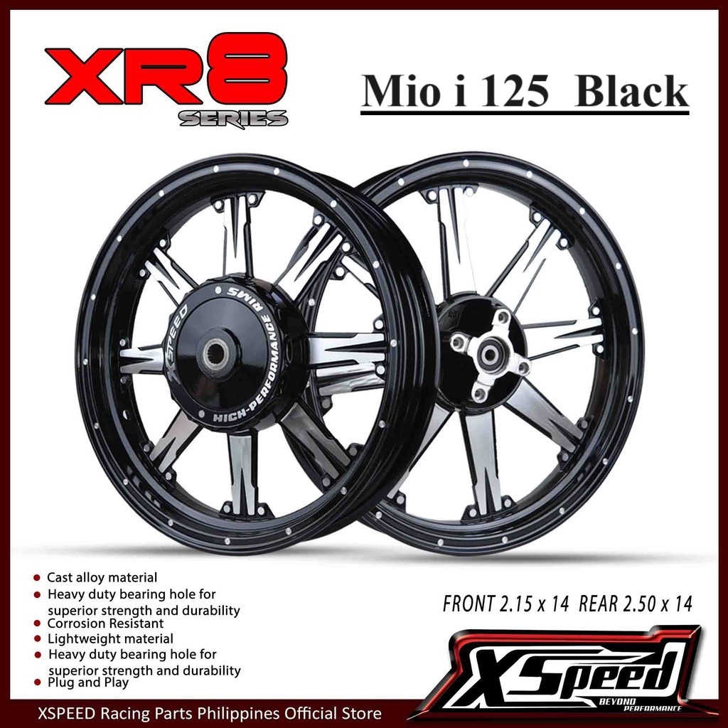 [Xspeed} Mags XR8 (4 holes) For Mio i 125/M3/Mxi/Mio Sporty/Click[COD ...