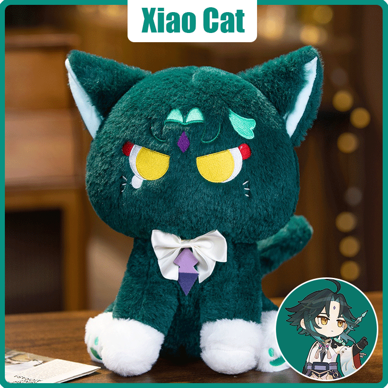COD Genshin Impact Xiao Cat Plush Dolls Gift For Girls Kids Home Decor ...