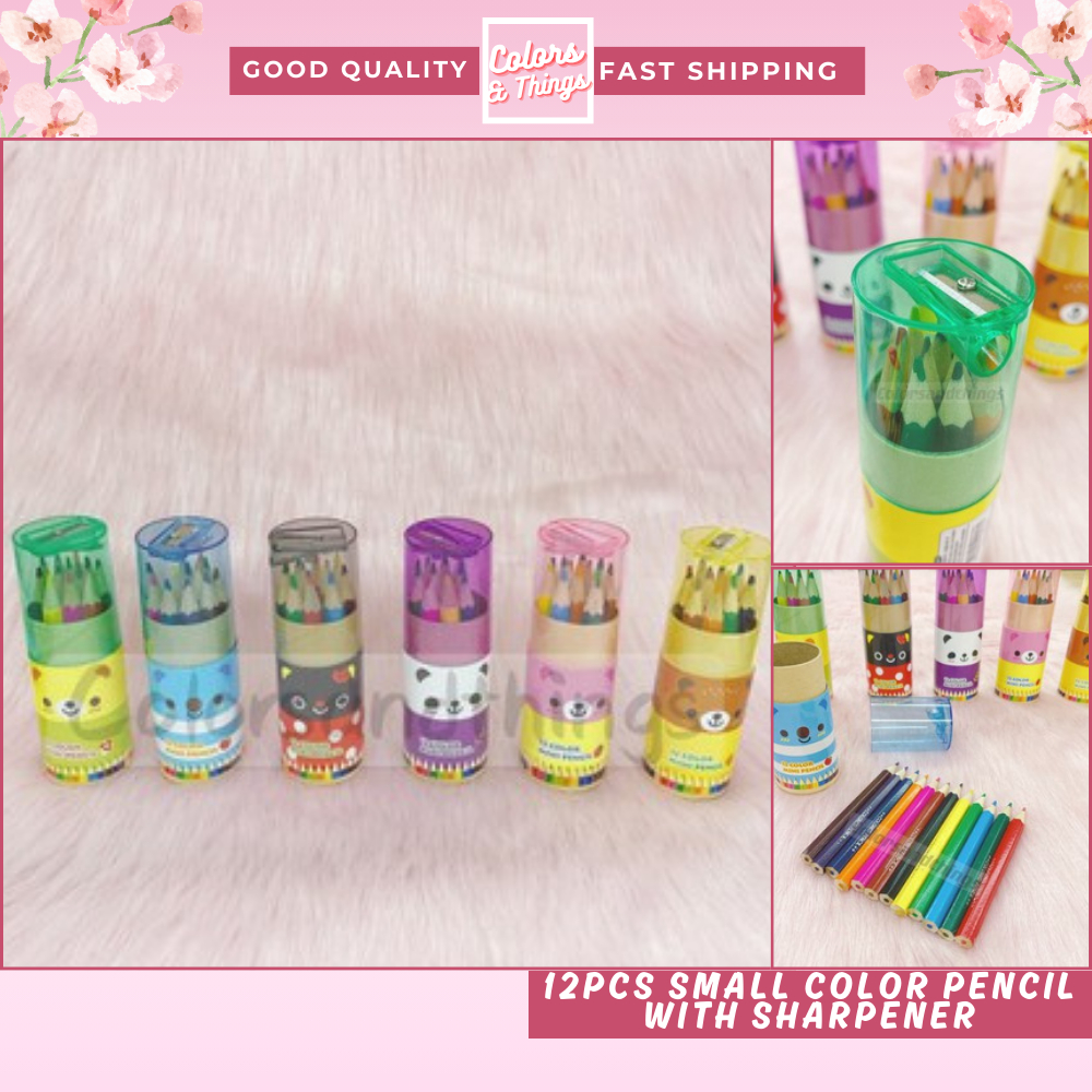 Colorsandthings 12pcs Small Color Pencil with Sharpener | Shopee ...