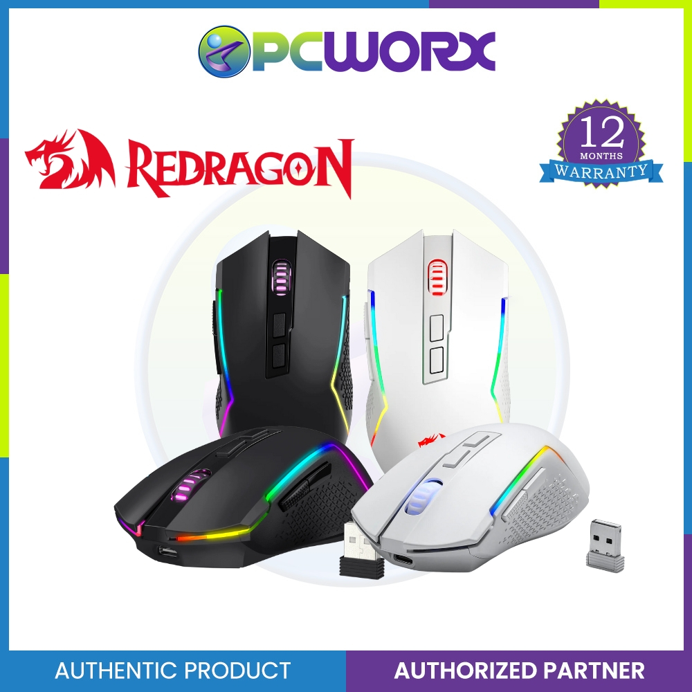 Redragon M693-RGB Trident Gaming Mouse 2.4Ghz Wireless and USB-C Wired ...