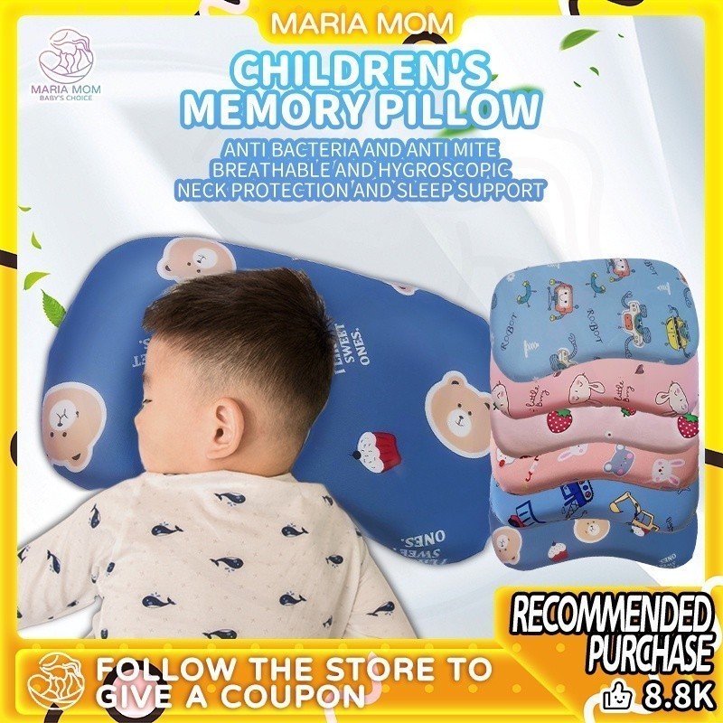 【COD】sleeping memory pillow toddler pillow cute cartoon pillow for baby ...