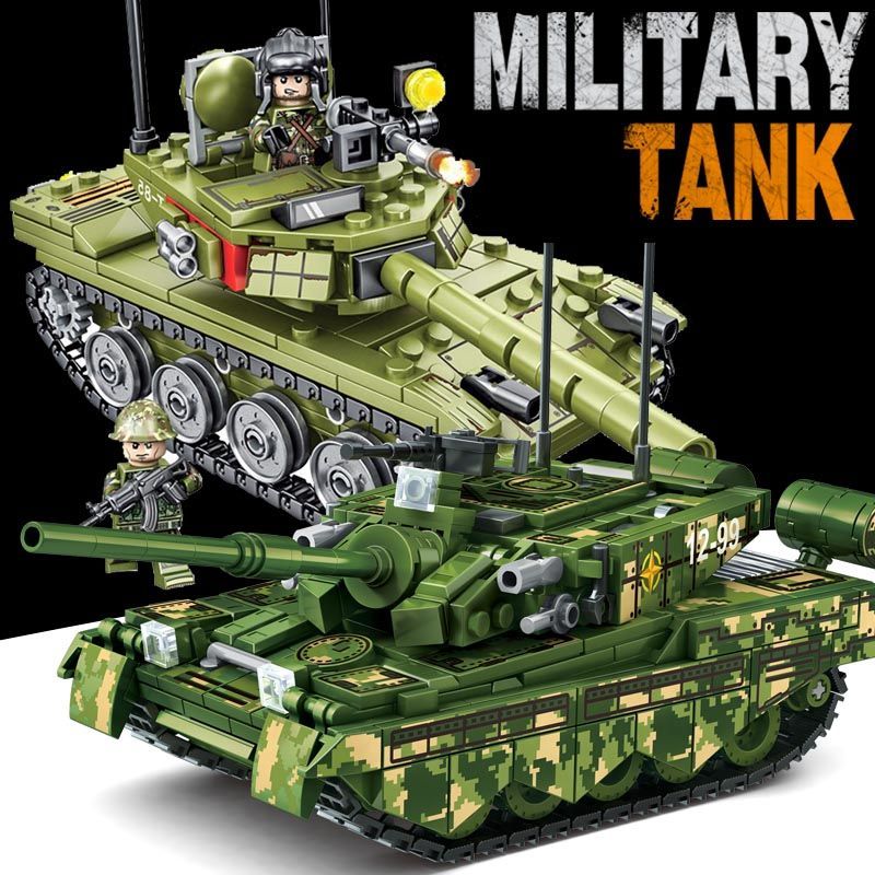 Tank Building Blocks 8in1 Military Heavy Tank Model Building Block Army ...