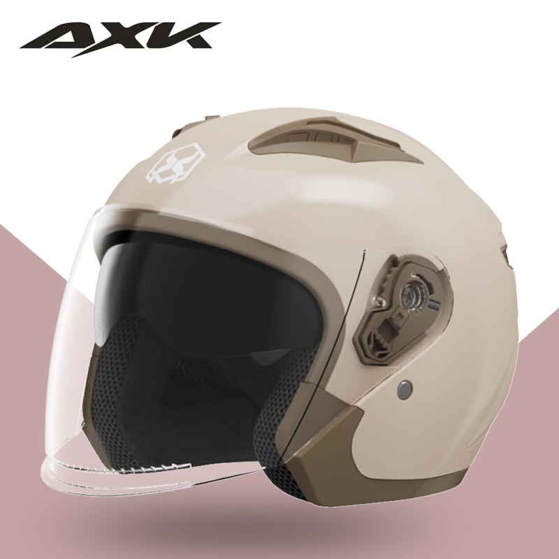 AXK/AKA 801 Motorcycle Double Miorr Half Face Helmet | Shopee Philippines