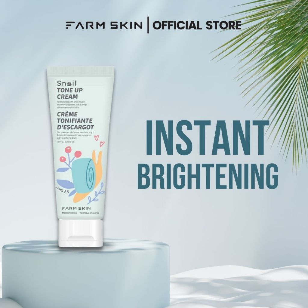 Farmskin Snail Glow Tone-Up Cream and Primer Niacinamide, Collagen with ...