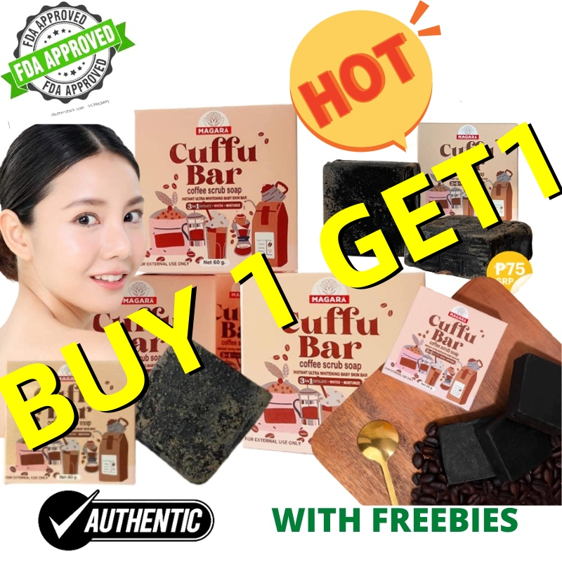 BUY 1 TAKE 1Cuffu Bar Soap 3 in 1 Cuffu Bar Coffee Scrub Soap by Magara ...