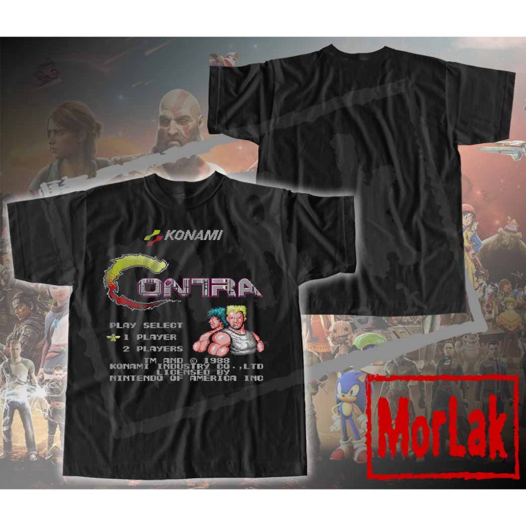 Games Contra " Contra Two man " Big Graphic Unisex Shirt | Shopee ...