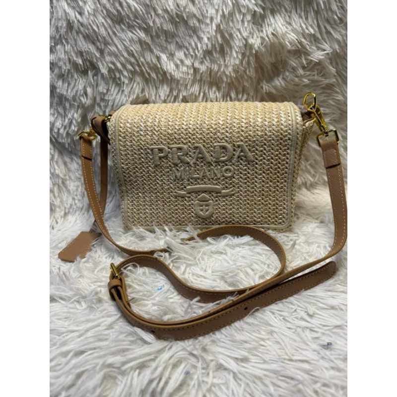 Prada rattan crossbody bag Japan preloved | Shopee Philippines