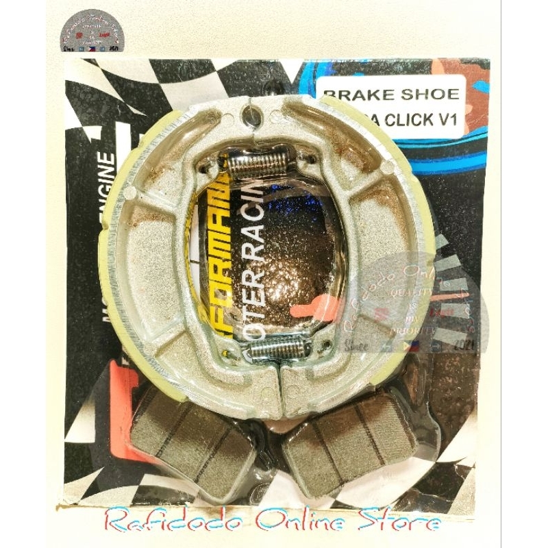 QTECH Brake Shoe and Pad for HONDA CLICK v1 125/150 & BEAT v1 Green ...
