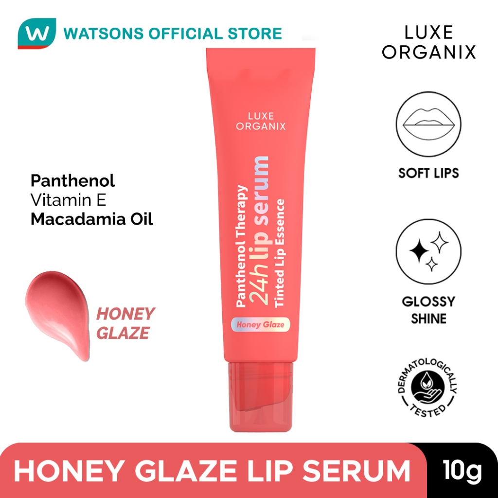 LUXE ORGANIX Panthenol Therapy 24H Lip Serum Tinted Lip Essence Honey Glaze 10g | Shopee Philippines