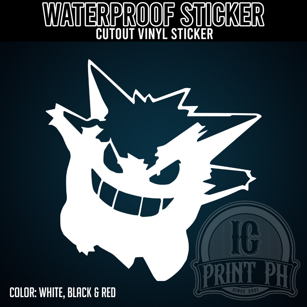 Sticker GENGAR (pokemon) Waterproof Cutout Vinyl Sticker / Decal ...