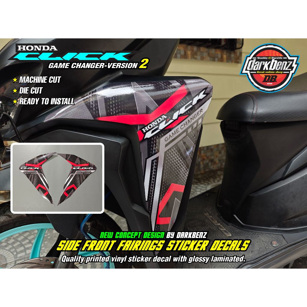 Honda Click Version 2 New concept quality printed sticker decal ...