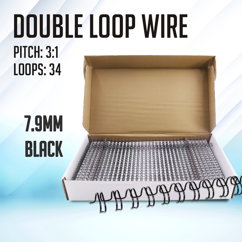 QUAFF Double Loop Wire Binder 3:1 Pitch Metal Loop Ring Binder (100pcs ...