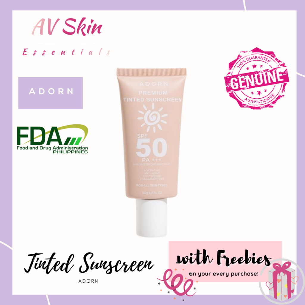 (COD) ADORN Tinted Sunscreen SPF 50 PA+++ ONHAND | Shopee Philippines