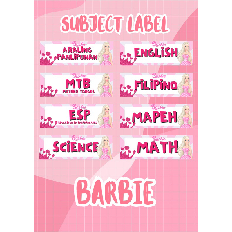 SUBJECT STICKER LABEL FOR notebook | Shopee Philippines