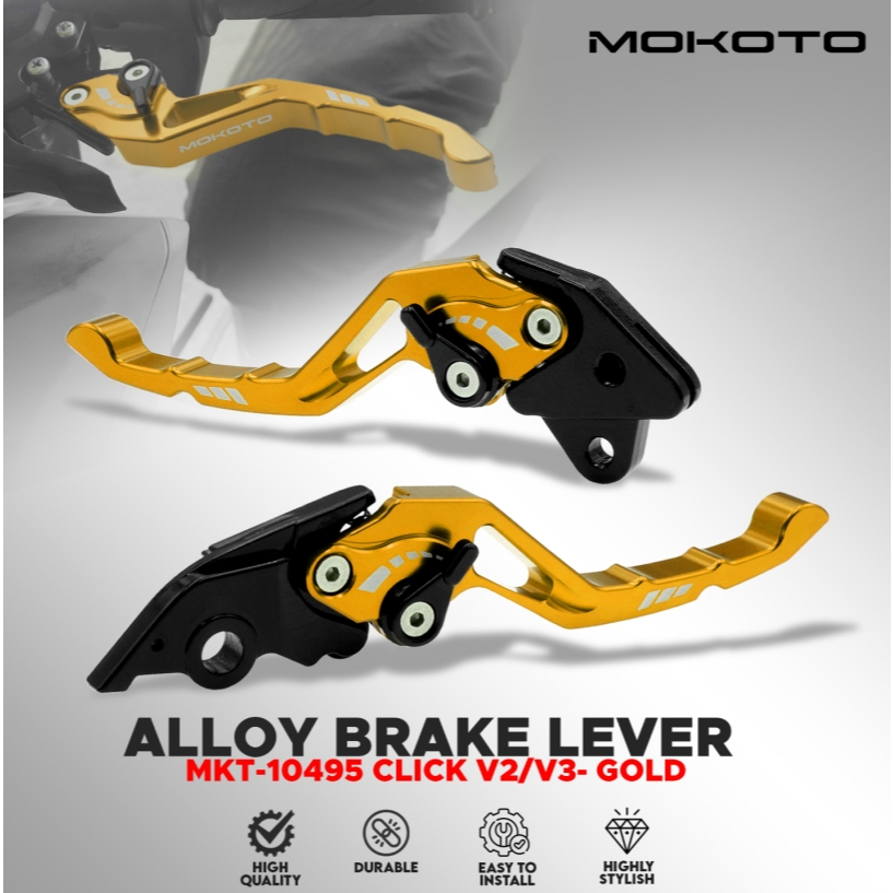 MOKOTO CLICK V2 / CLICK V3 COMBI CNC ALLOY BRAKE LEVER SET FOR HONDA ...