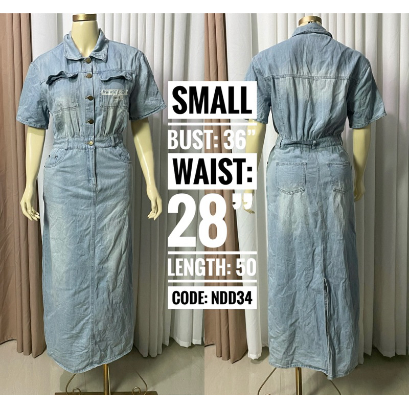 denim dress | maxi mini midi denim dress l ladies maong dress | Shopee ...