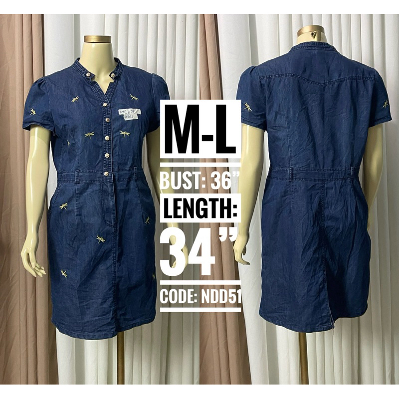 denim dress | maxi mini midi denim dress l ladies maong dress | Shopee ...