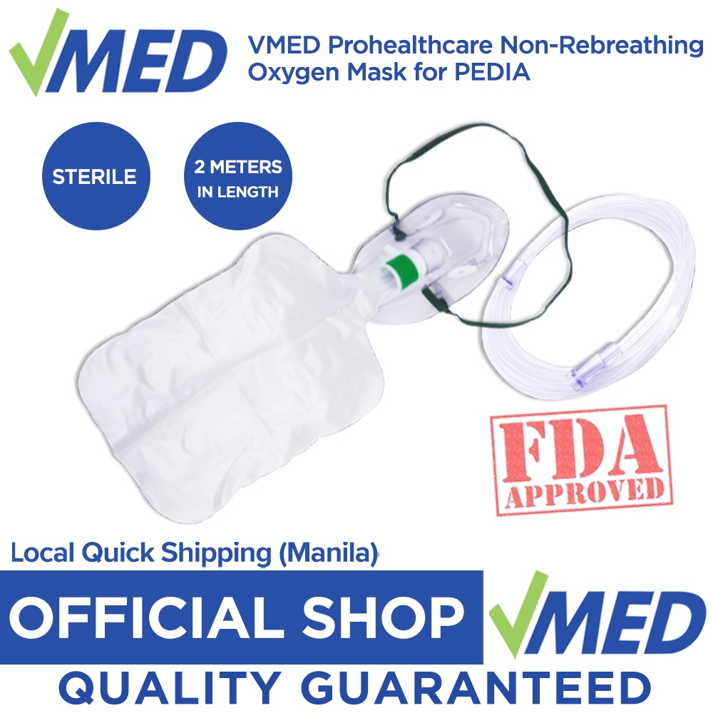 VMED Prohealthcare Sterile Non-Rebreathing Oxygen Mask Pedia | Shopee ...