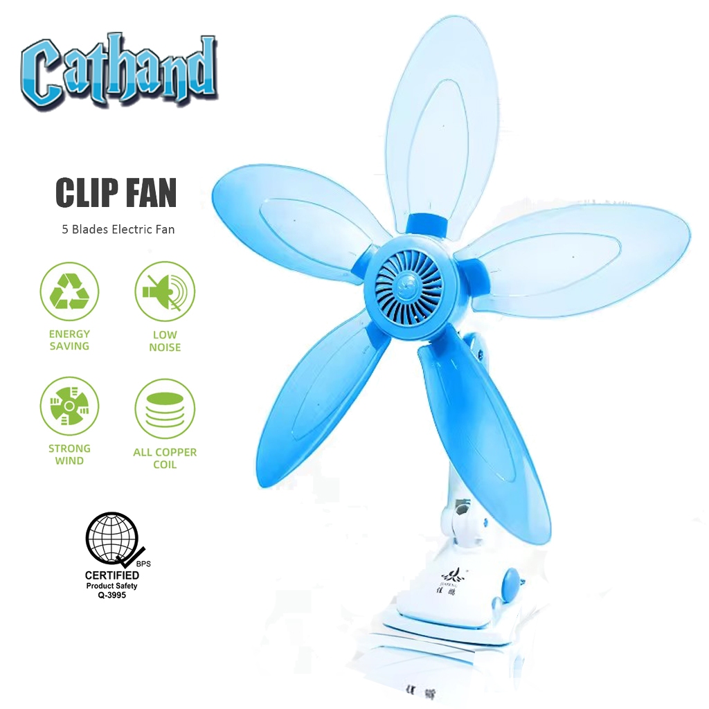 SYCAT BIG FAN 5 Blades Fan Home Electric Fan W/ Clip Clover Fan Anti ...