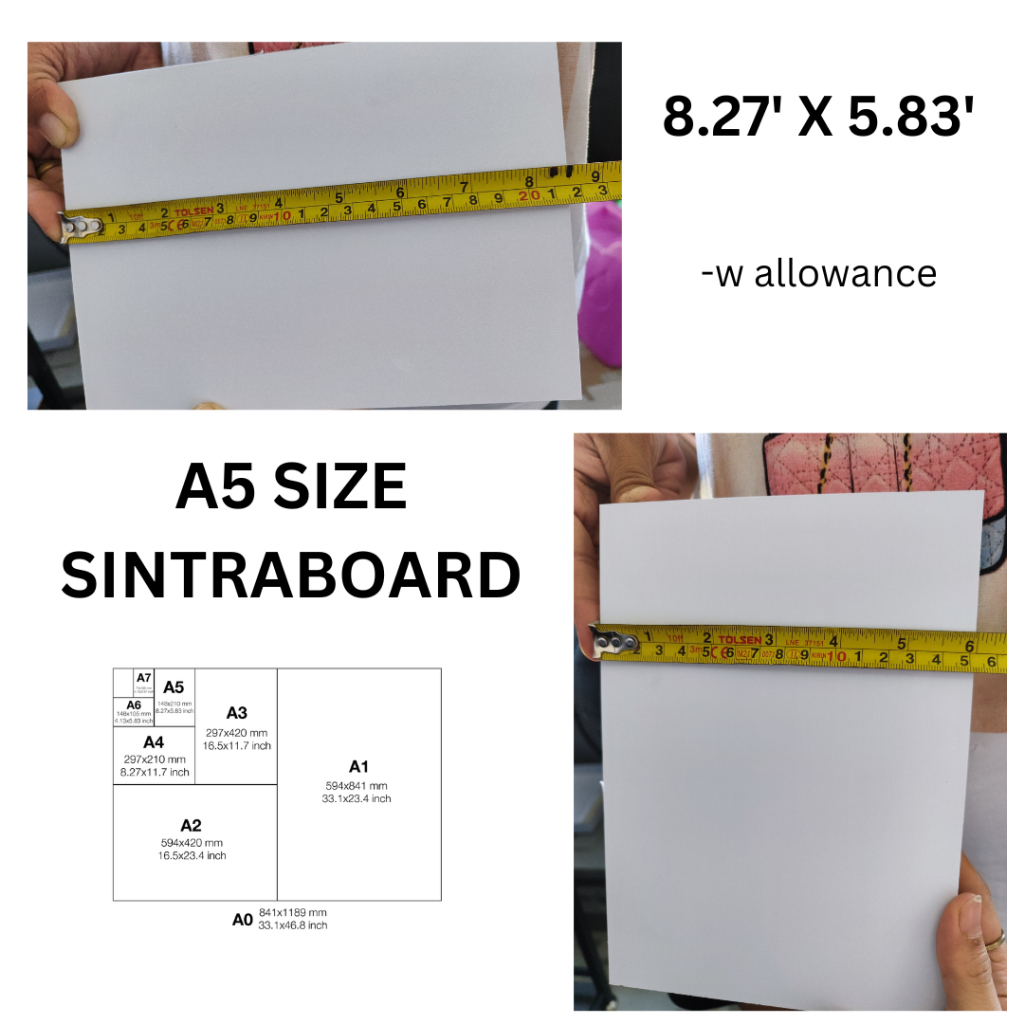 A5 SIZE SINTRABOARD ORIGINAL SINTRA BOARD LITE RIGID BLACK WHITE 5PCS ...