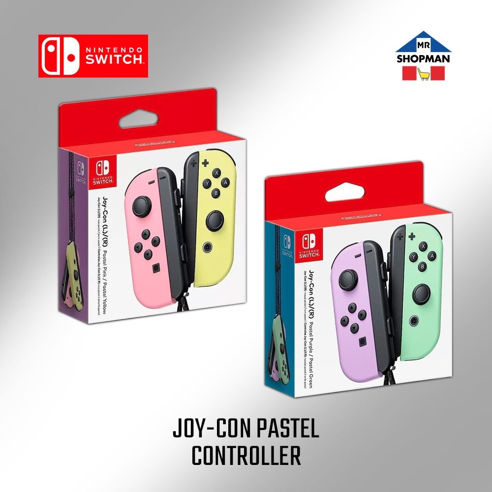 Nintendo Switch JoyCon Pastel Pink/Yellow Purple/Green Controller Joy ...