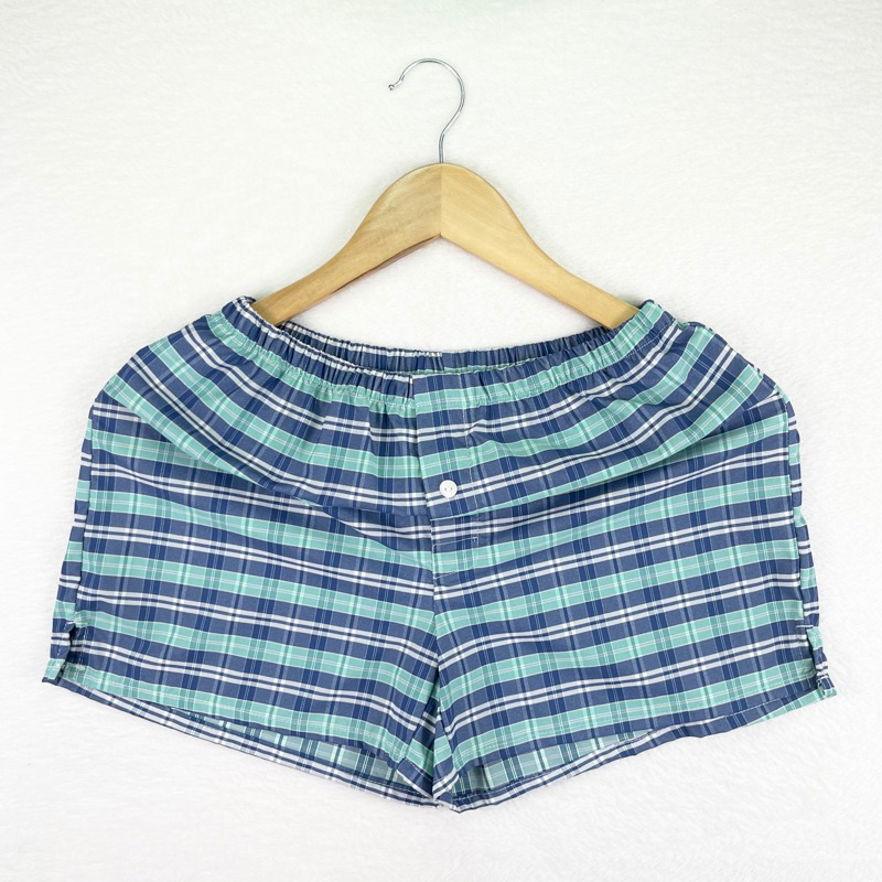 Checkered / Plaid / Mixed Prints Vented-Hem Boxer Shorts | Sleepwear ...