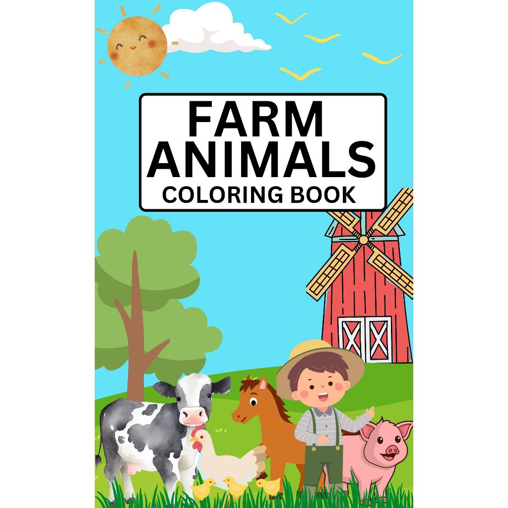 Printable Coloring Book Farm Animals for Kids| PDF Busy Books | Shopee ...