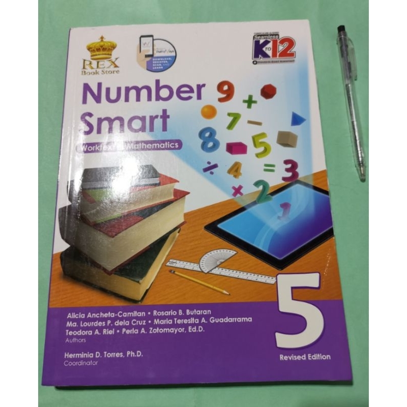 NUMBER SMART 5 :WORKTEXT IN MATHEMATICS, Revised Edition, Published by REX BOOK STORE | Shopee ...