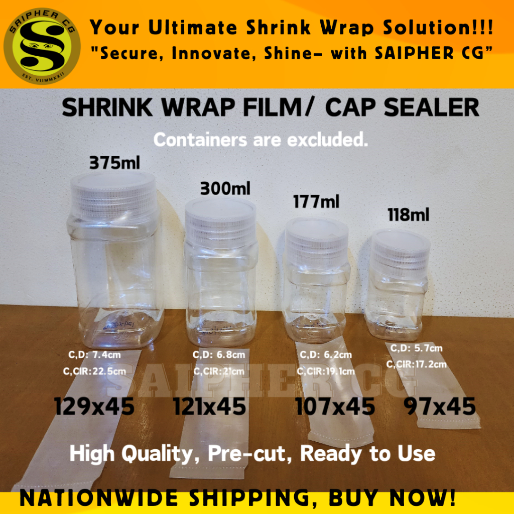 Shrink Wrap Plastic Packaging for Bottle Container Cap Shrinkable ...