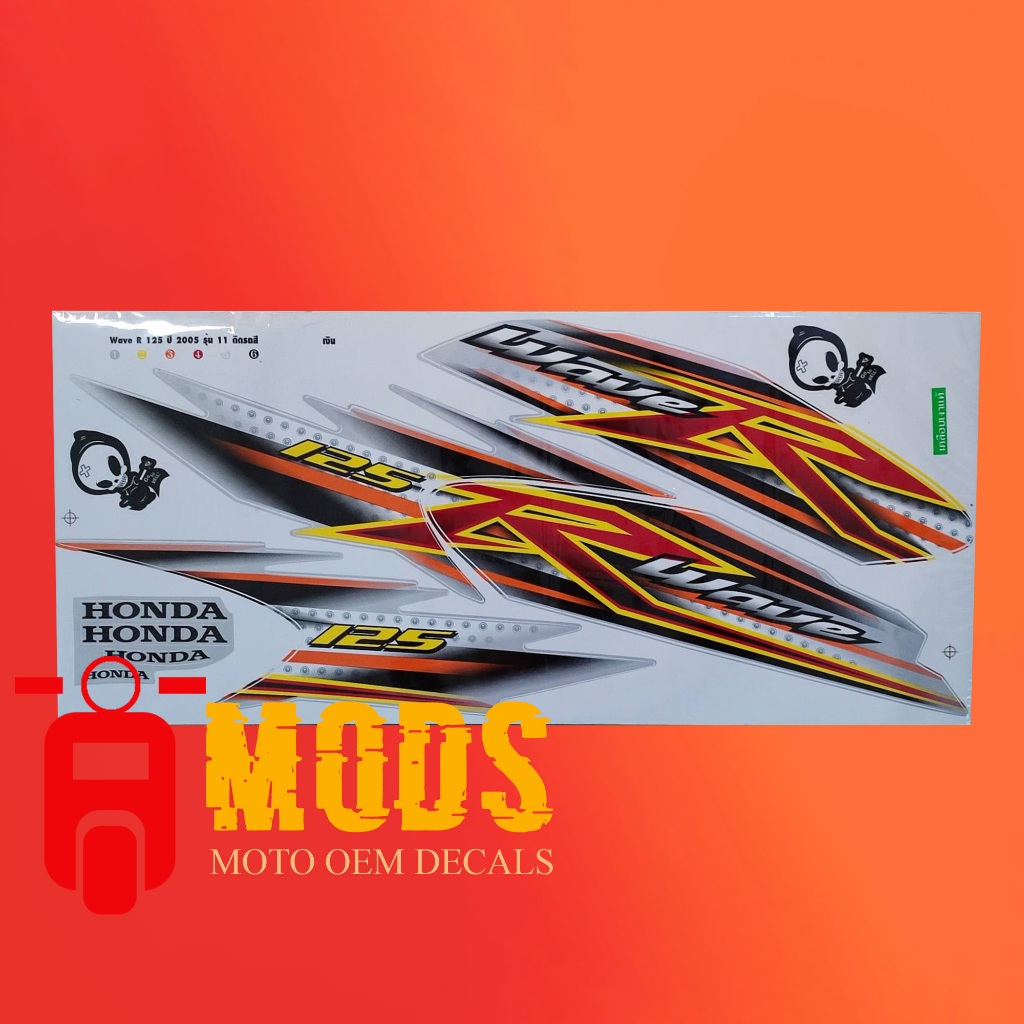 HONDA WAVE-R 125 2005 ORIGINAL THAILAND MADE Stock Decal/Sticker ...