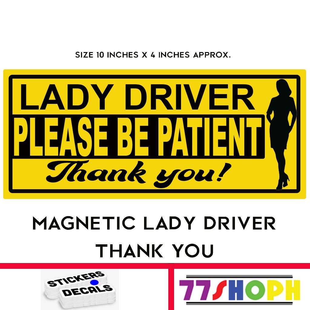 Magnetic Lady Driver Thank You | Shopee Philippines