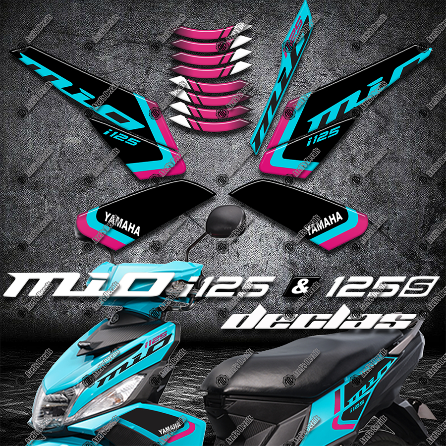 YAMAHA M3 / MIO i 125/i125s STOCK DECALS STICKER FOR MOTORCYCLE PARTS ...