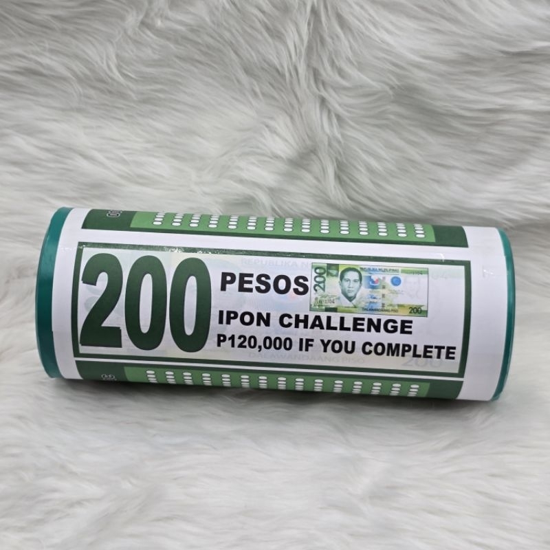 Ipon Challenge PAPER & COIN BILLS ALKANSYA Coin Bank ( 1, 5, 10, 20, 50 ...