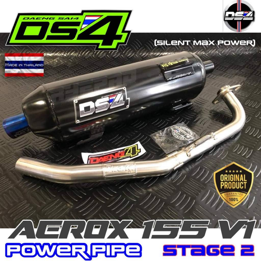 🇹🇭DS4 PIPE BY DAENG SAI 4 - AEROX 155 V1 (POWER PIPE/SILENT), IMPORTED ...