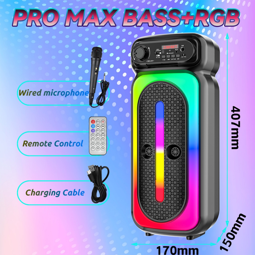 【PRO PLUS BASS】Speaker Bluetooth Karaoke With Mic Big Size Original ...