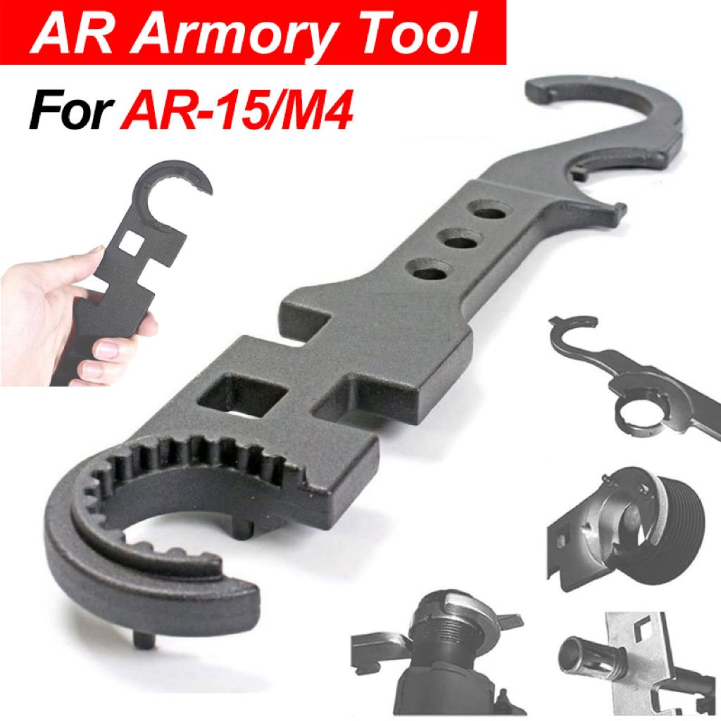 Ar15/M4 Armorers Wrench Combo Armorer Spanner Tool Handguard Stock Barrel Remove Carbon Steel ...