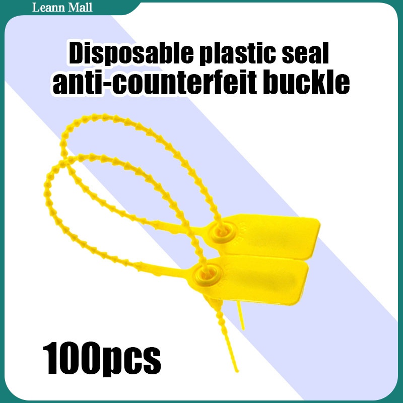100PCS Plastic Tamper Seals Self-Locking Tags For Clothing Shoes Bags ...