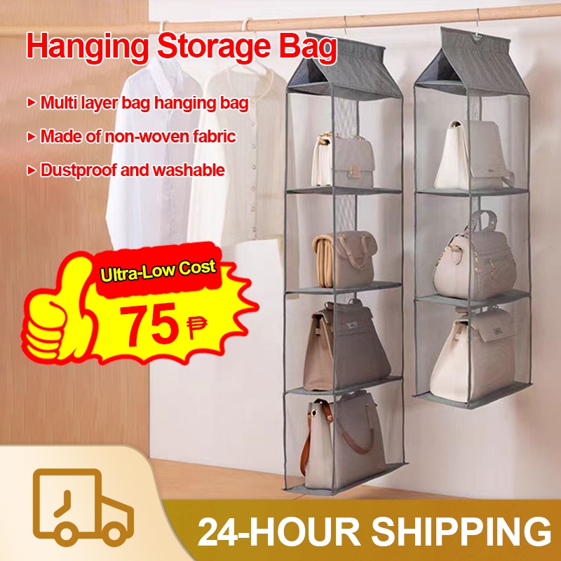 Bag storage Holder Closet wardrobe closet bag rack organizer Hanging ...