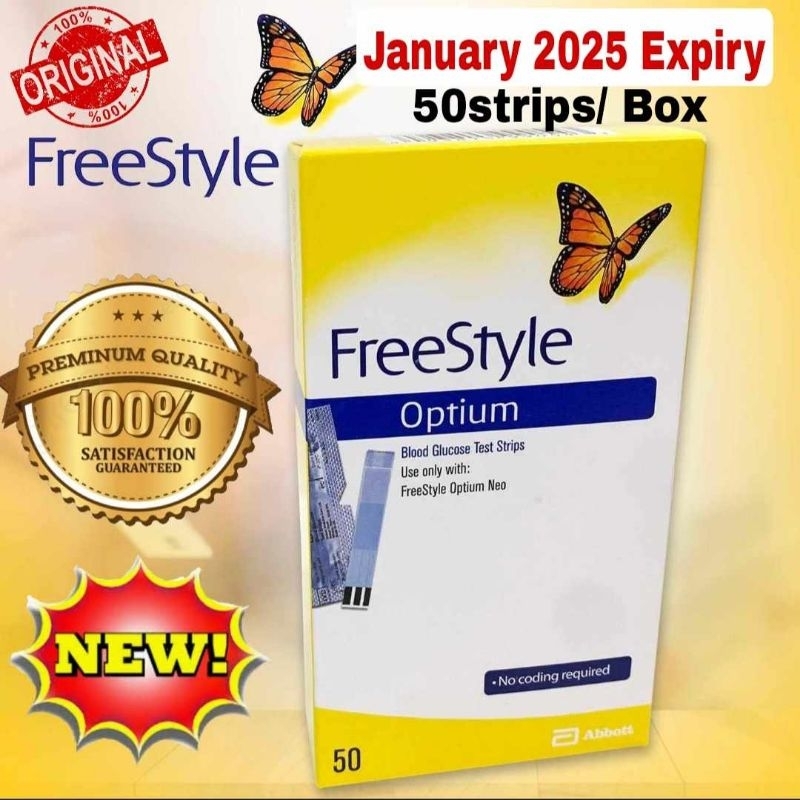 FreeStyle Optium Glucose Test Strips 50s/100s | Shopee Philippines