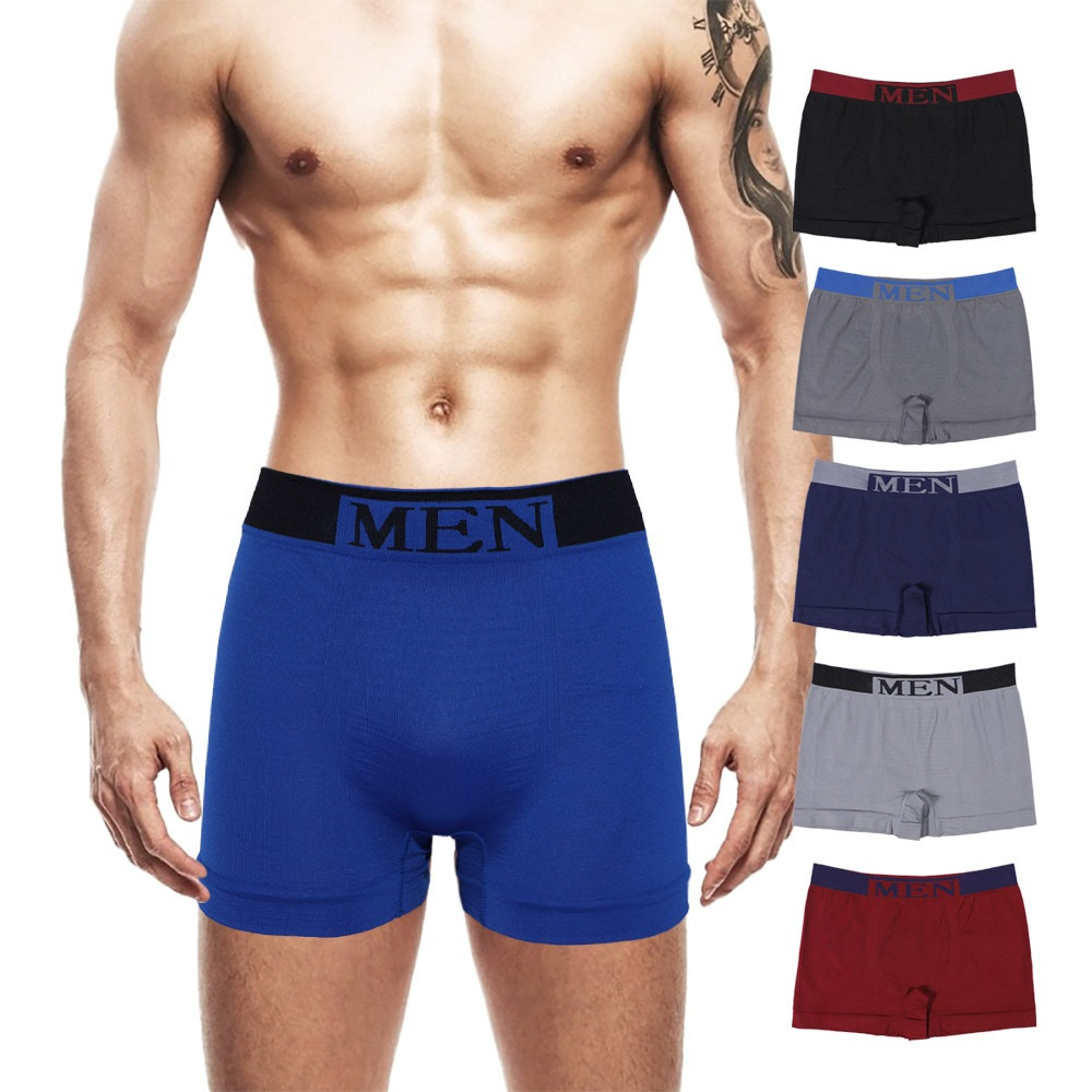 6Pcs Boxer For Men's Underwear High Elastic Boxer Briefs | Shopee ...