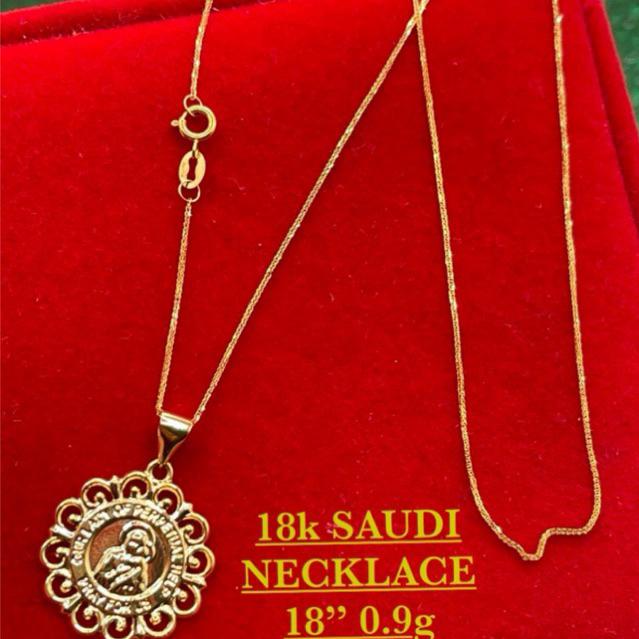 COD PAWNABLE 18k SAUDI GOLD NECKLACE w/ PENDANT | Shopee Philippines