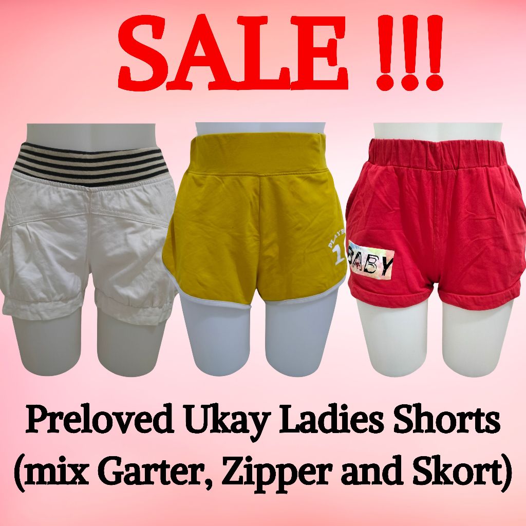SALE Preloved Ukay Ladies Women Girls Shorts (Mix Garter, Zipper and ...