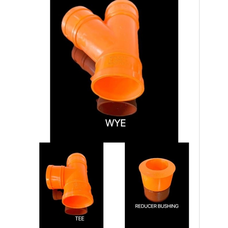PVC Orange Fittings pipe 2X2 3X2 3X3 4X2 4X3 4X4 Tee Wye reducer ...