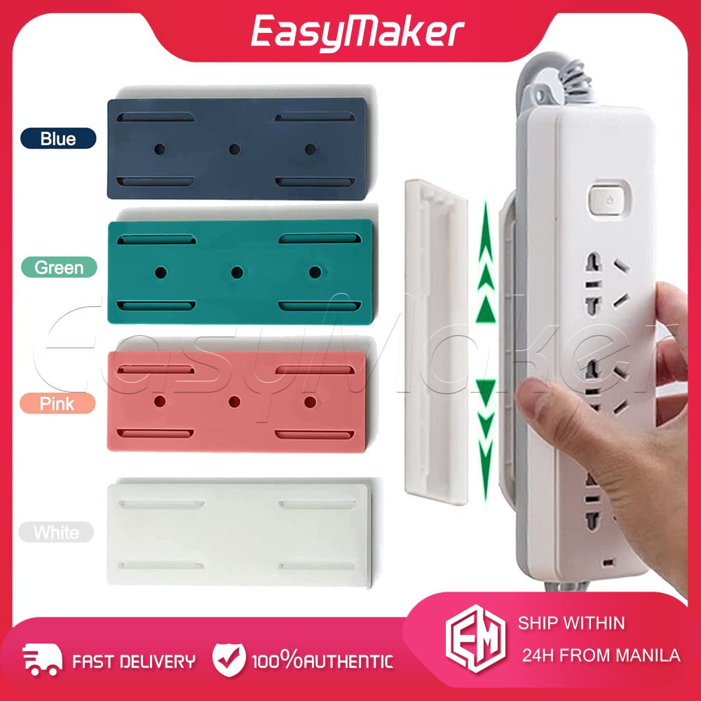 Seamless Power Strip Holder Self Adhesive Punch-Free Plug Socket Holder ...