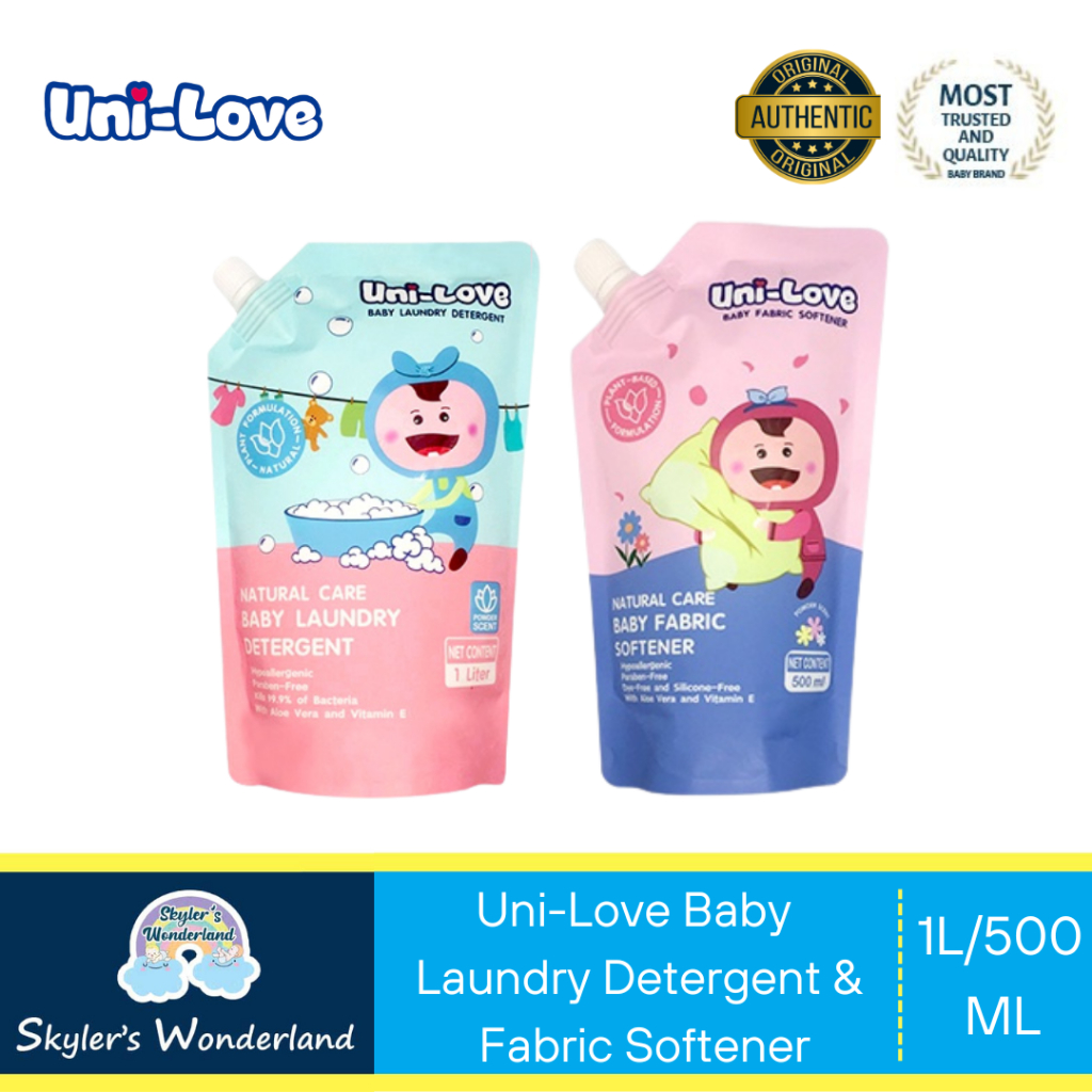 UniLove Baby Laundry Detergent Powder Scent 1L/Fabric Softener Powder ...