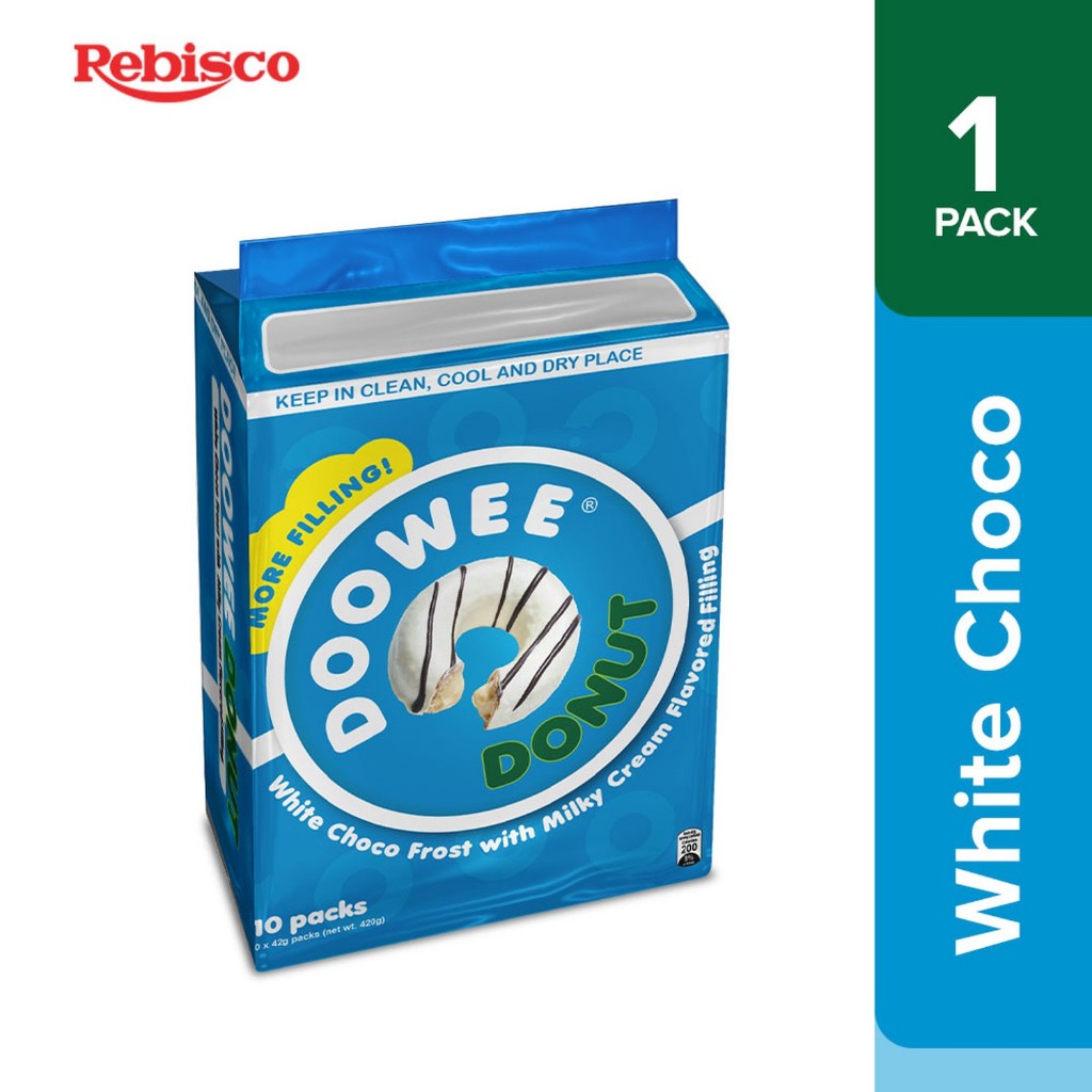 Rebisco Doowee Donut White Choco 42g | Shopee Philippines